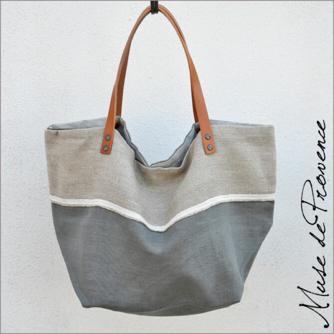 Sac cabas zippé Amical. Un sac cabas chic en tissu chanvre