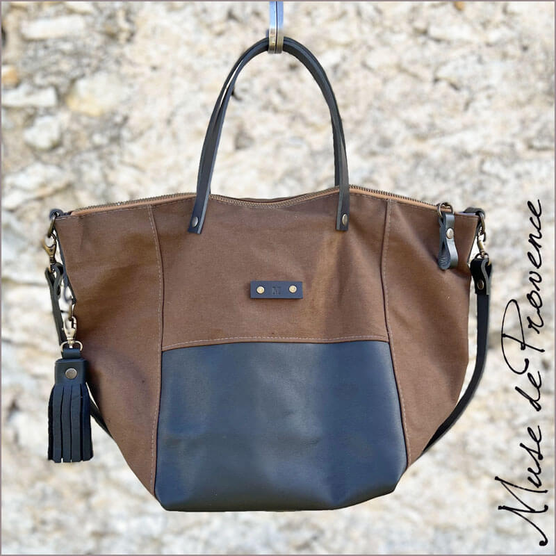 Sac cabas zippé Amical. Un sac cabas chic en tissu chanvre